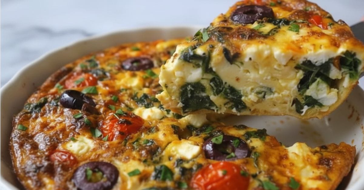 Mediterranean Spinach & Feta Frittata
