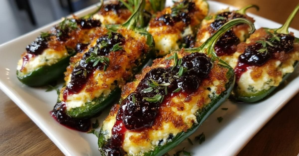 Blueberry Brie Jalapeño Poppers