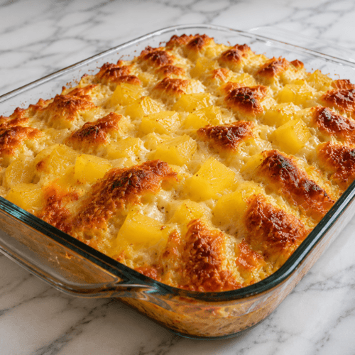 Pineapple Cream Cheese Cobbler